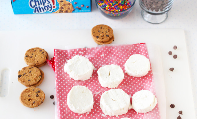 Easy No Bake Chocolate Chip Ice Cream Sandwich - Just Tiki